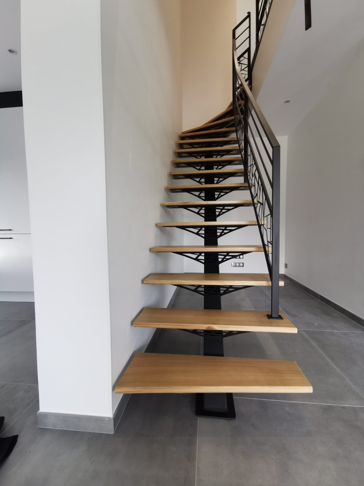 Escalier 1/4 tournant, limon central | Limage'ination